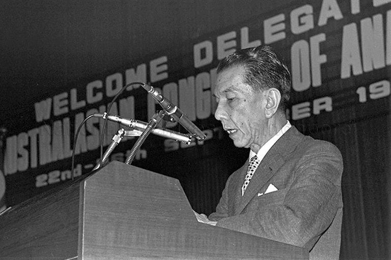 Close-up view of President Dr Benjamin Henry Sheares