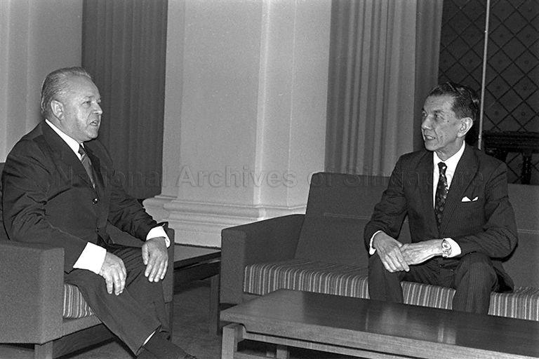 President Dr Benjamin Henry Sheares with Czechoslovakia's