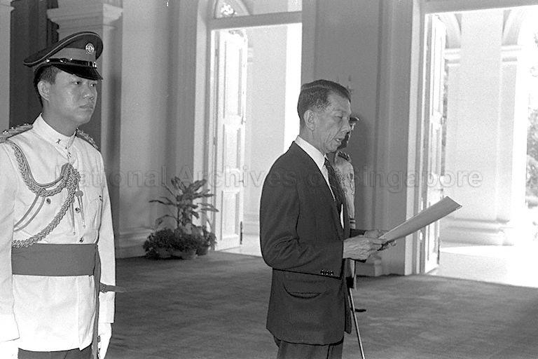 President Dr Benjamin Sheares participating in a