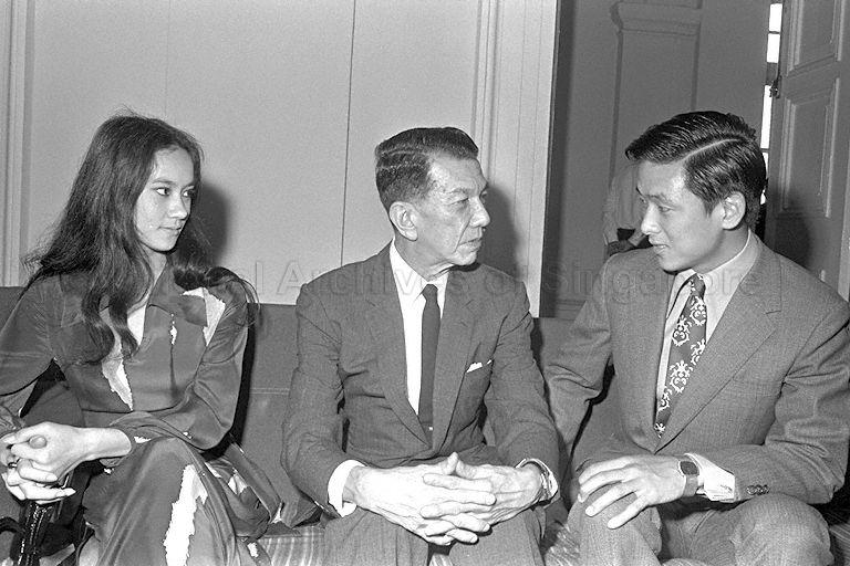 President Dr Benjamin Henry Sheares with Hong Kong film