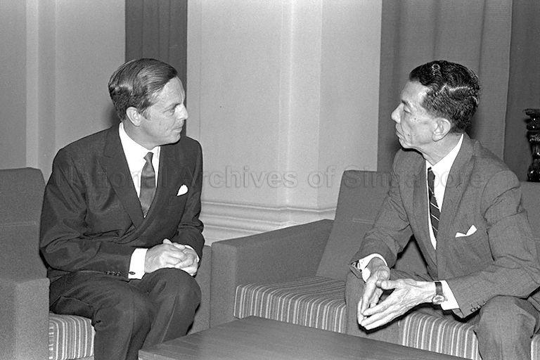 President Dr Benjamin Henry Sheares with Ambassador-