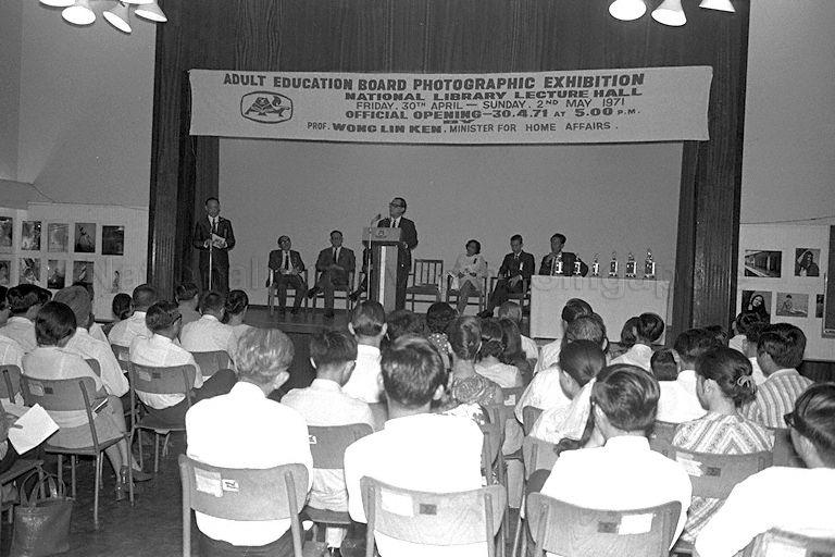 Minister for Home Affairs Dr Wong Lin Ken giving a speech at