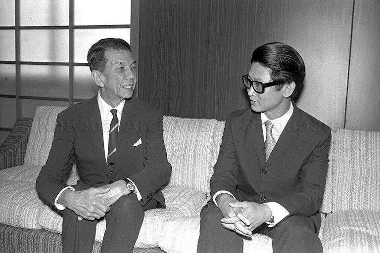 President Dr Benjamin Henry Sheares with Singapore's new