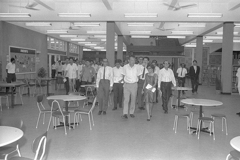Prime Minister Lee Kuan Yew touring Queenstown Branch