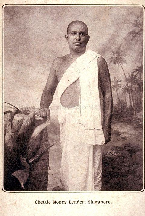 PHOTOGRAPH OF A CHETTIAR MONEY LENDER, SINGAPORE