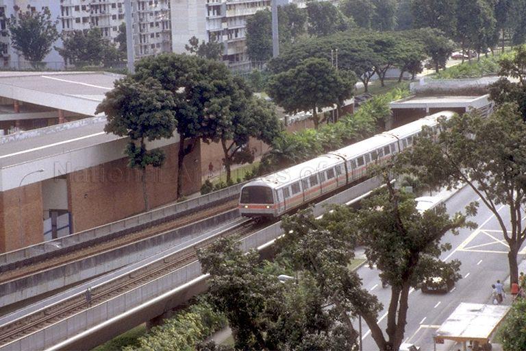 BUKIT MERAH - VIEW OF MASS RAPID TRANSIT (MRT) TRAIN RUNNING