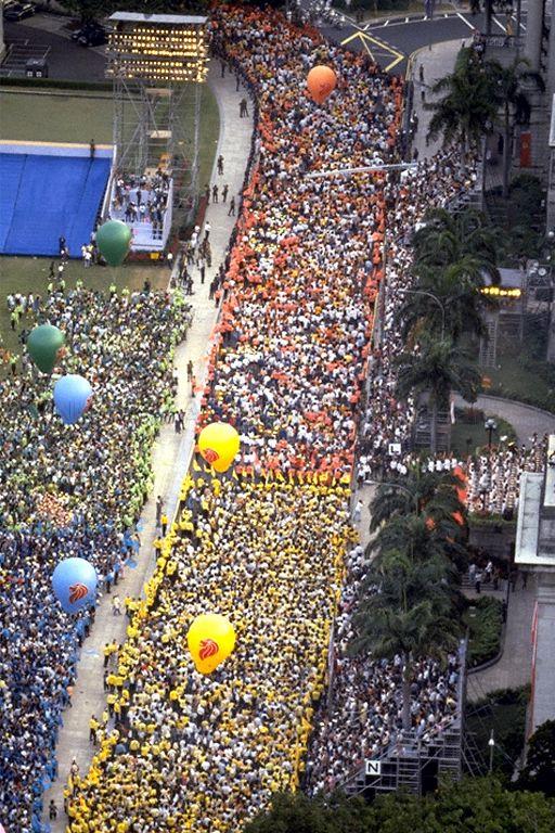 National Day Parade 1993 at the Padang -- Aerial view of