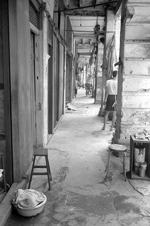 Five-foot-way of a shophouse at Hock Lam Street and