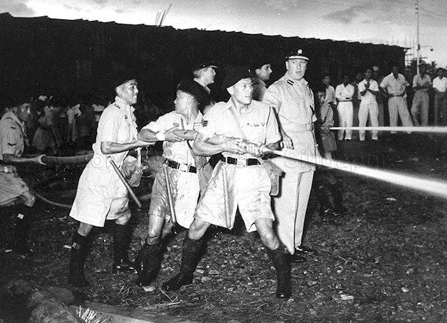 RIOT POLICE AT THE HOCK LEE BUS RIOTS