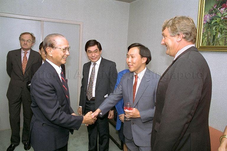 President Wee Kim Wee going through a receiving line at the