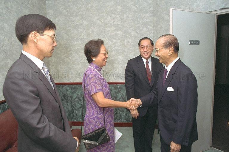 President Wee Kim Wee going through a receiving line upon