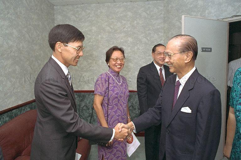 President Wee Kim Wee going through a receiving line upon