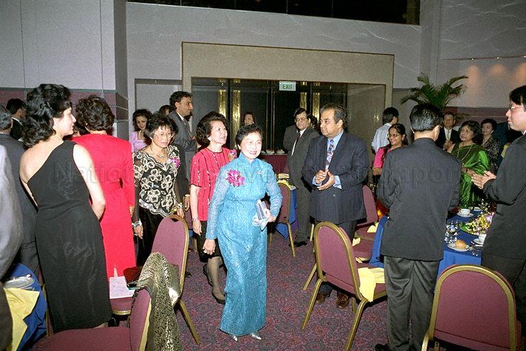 Mrs Wee Kim Wee, wife of President, arriving at Pacific