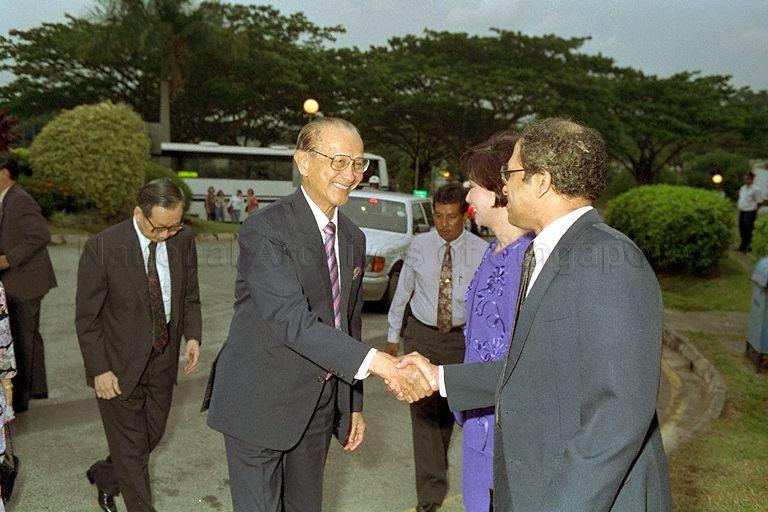 President Wee Kim Wee going through a receiving line upon