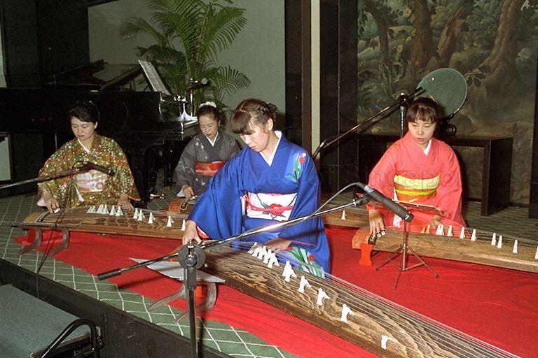 Koto performers entertain during the inaugural charity gala