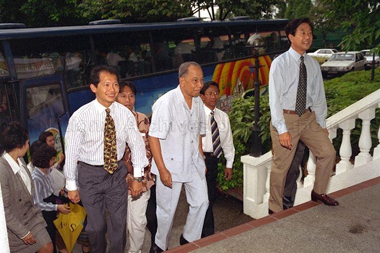 Laotian Prime Minister Khamtay Siphandone, who is on a four-