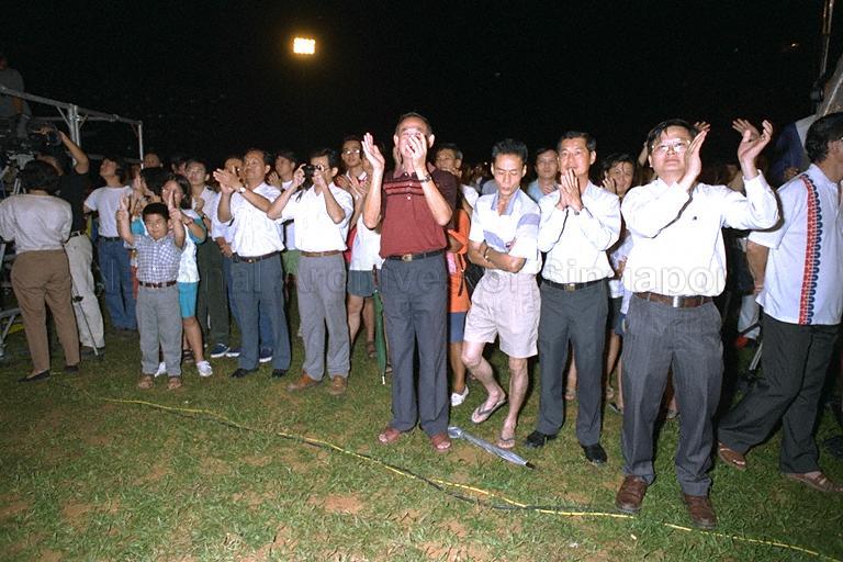 SUPPORTERS AT PEOPLE'S ACTION PARTY (PAP) RALLY FOR THE