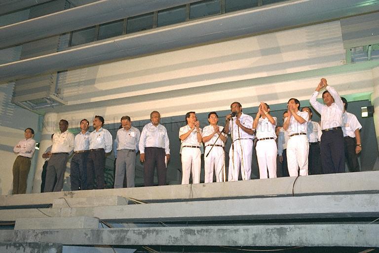 Taken at: Polling day Announcement Centre for Cheng San
