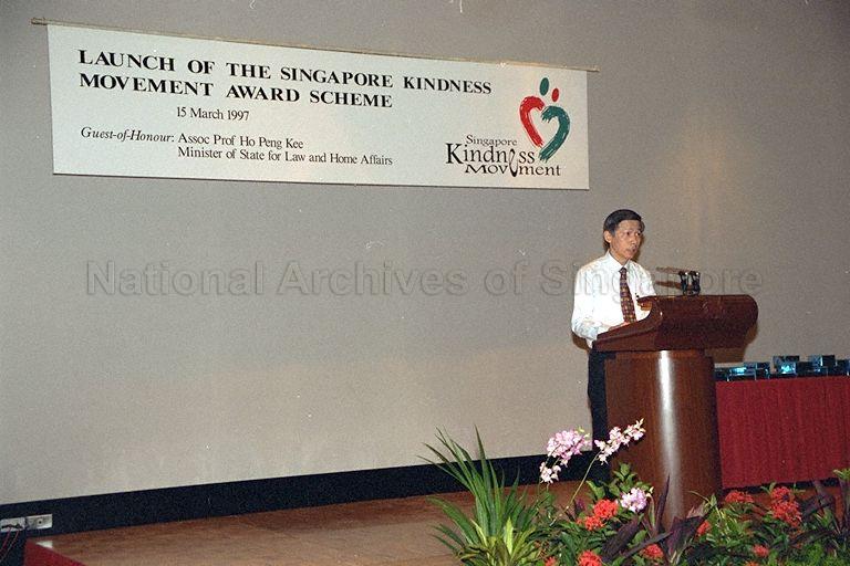 Chairman of Singapore Kindness Movement Noel Hon addressing