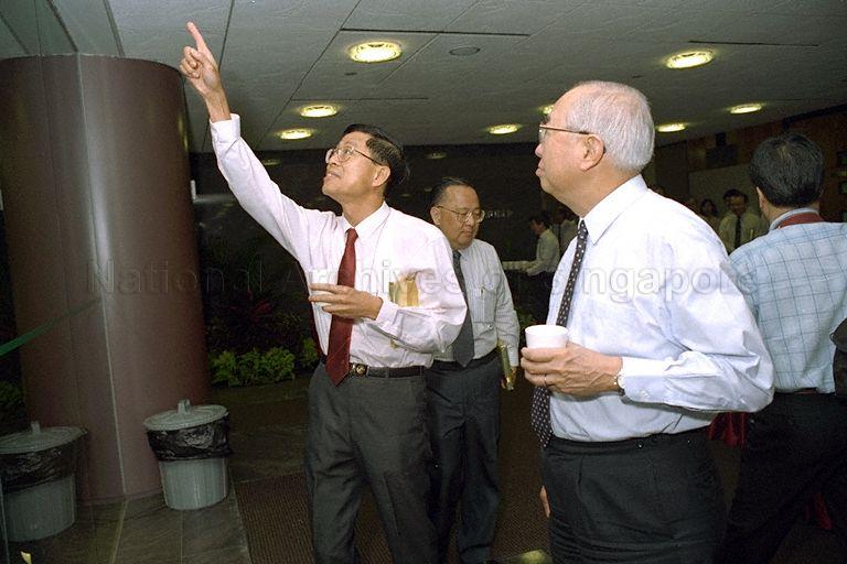 Minister for Finance Dr Richard Hu Tsu Tau (right) with