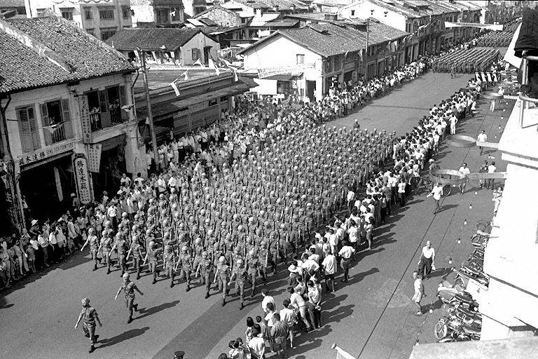 National Day Parade 1969 - Bird's eye view of Singapore
