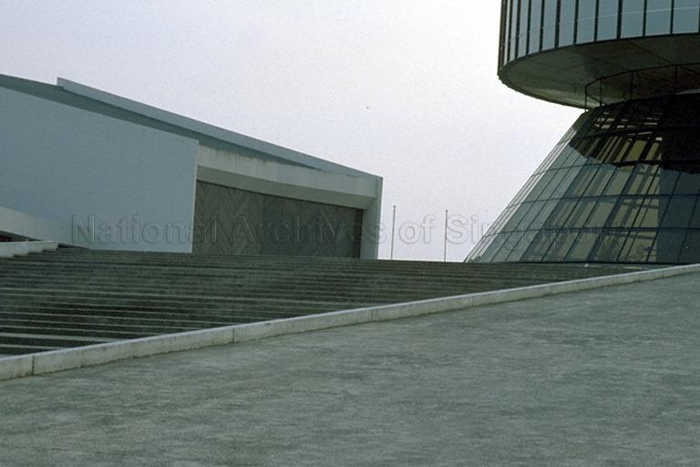 Base of the Yayasan Sabah Tower (Menara Tun Mustapha) at