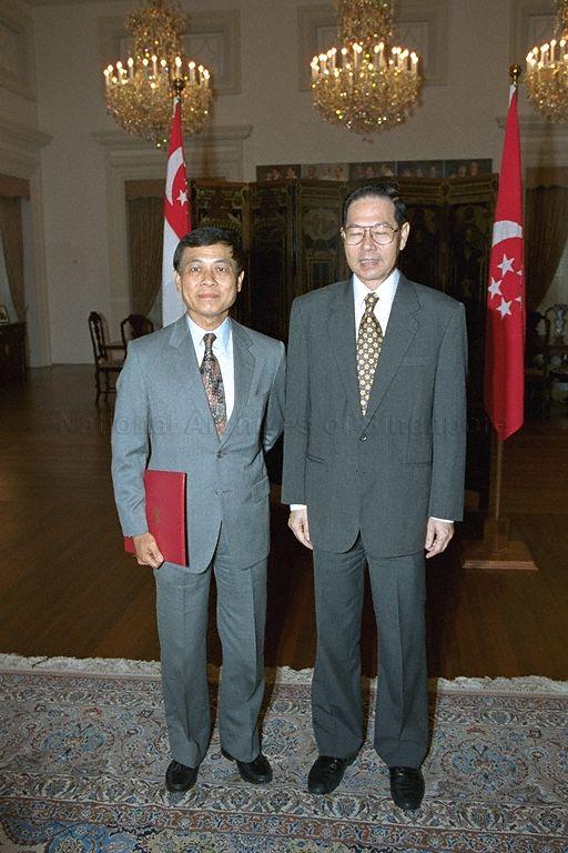 PRESIDENT ONG TENG CHEONG AND AMBASSADOR SIM CHEOK LIM AFTER