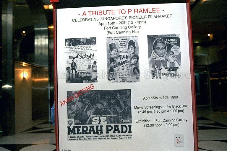 Press conference on "A Tribute to P Ramlee" by Singapore