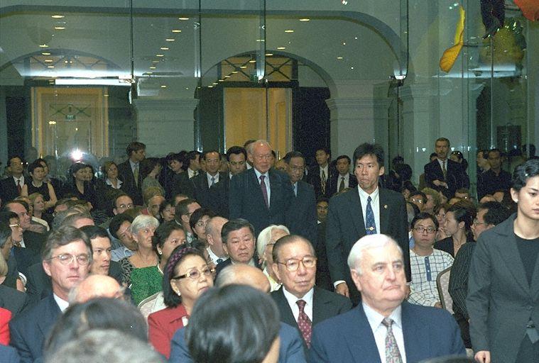 Senior Minister Lee Kuan Yew accompanied by National