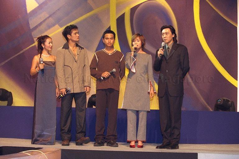 Mediacorp artistes at Mediacorp All-Star Charity Gala Dinner