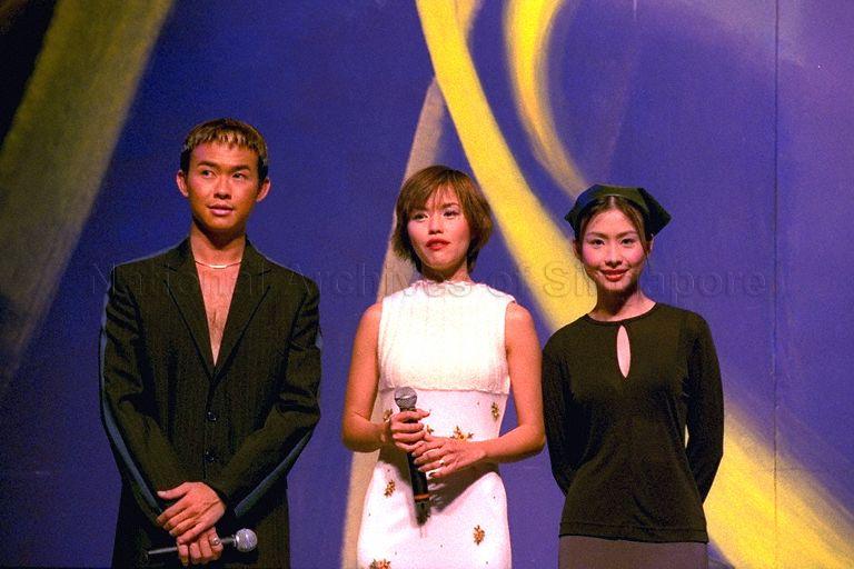 MediaCorp artistes (from left) Bryan Wong, Zoe Tay and Ann