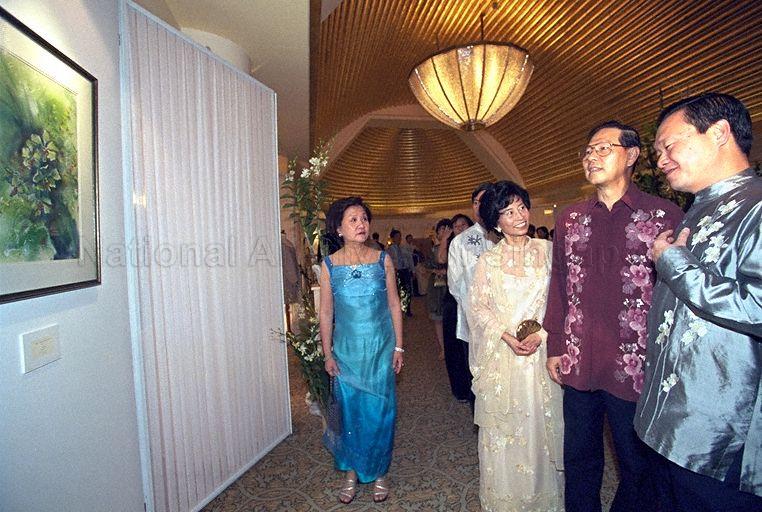 TAN KIN LIAN WITH PRESIDENT ONG TENG CHEONG AND MRS ONG