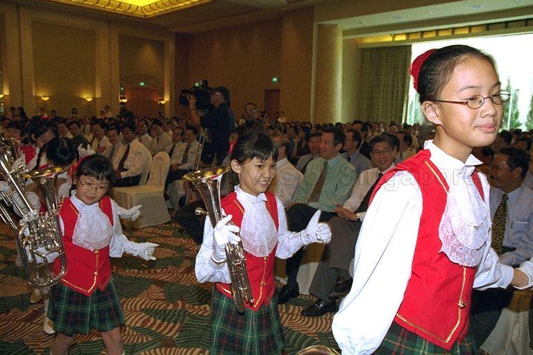 Greenridge Primary School Band members taking the stage
