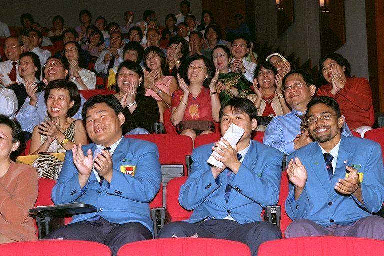 The audience watching skit performance during launch of the