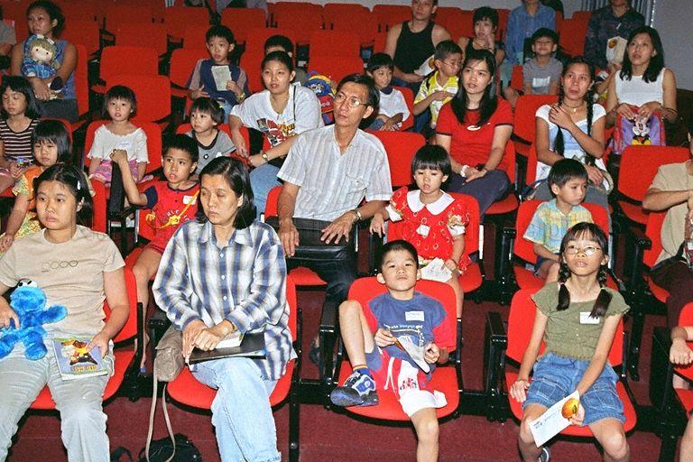 The audience watching "The boy who lost his mother" at