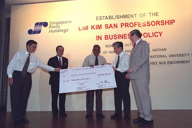President S R Nathan (centre), with (from left) Group