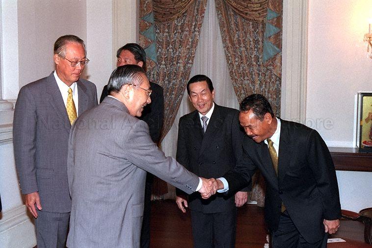 Vice Premier of People's Republic of China Li Lanqing being