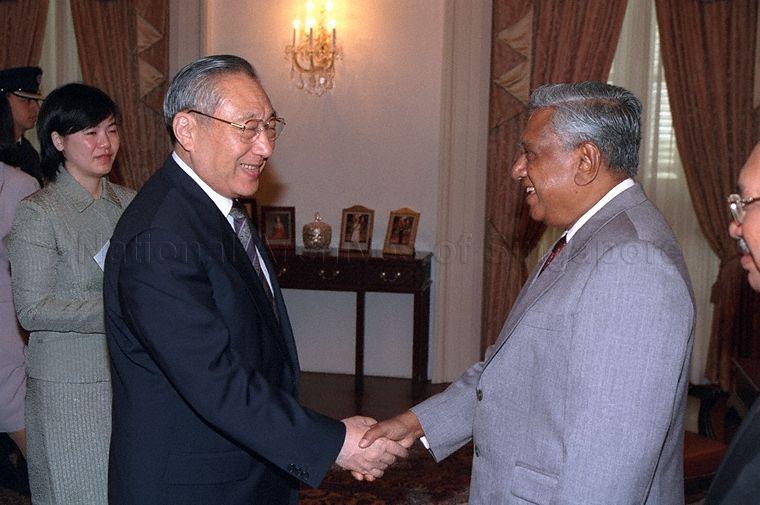 Taken at: Call on President S R Nathan by Vice Premier of