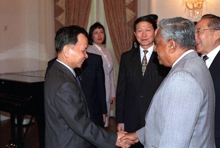 Taken at: Call on President S R Nathan by Vice Premier of