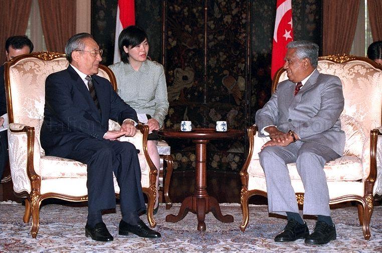 Taken at: Call on President S R Nathan by Vice Premier of