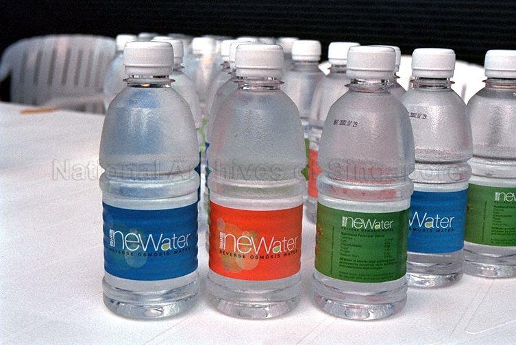 Picture shows bottles of NEWater which is used water that