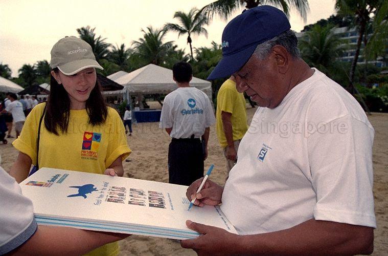 Taken at: 2.5km Sharkathon Walk at Sentosa Pictured: Guest-