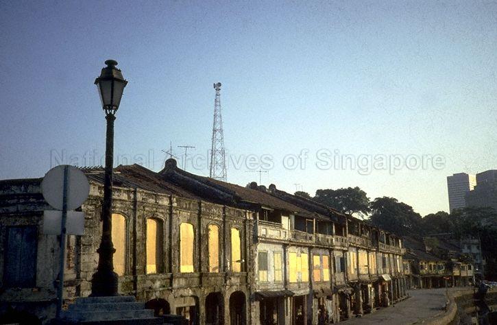 CLARKE QUAY FROM READ BRIDGE TO COLEMAN BRIDGE WITH FORT