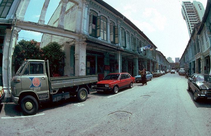 Early morning at Desker Road. In the background on the right