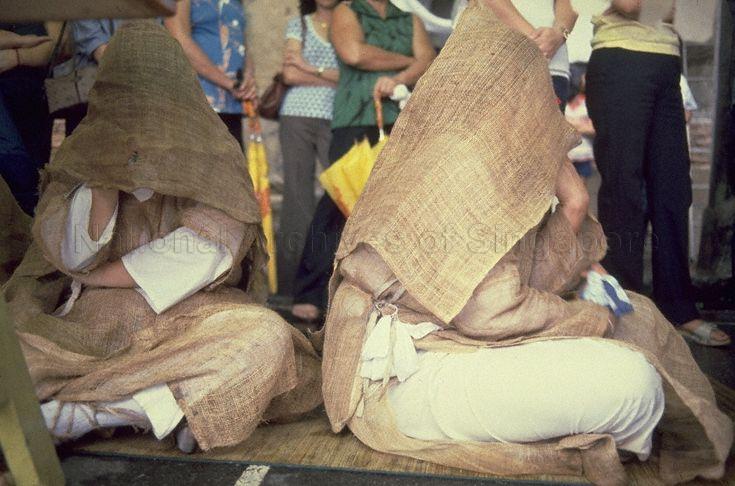 FUNERAL -- TRADITIONAL MOURNING OUTFIT USING SACK CLOTH