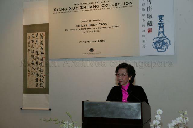 Madam Tan Gek Cheng, daughter of the late Dr Tan Tsze Chor,