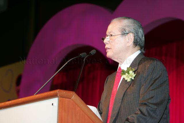 Close-up view of Professor Arthur Lim Siew Ming speaking at