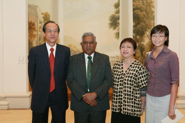 President and Singapore's Chief Scout S R Nathan in a