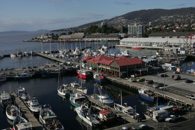 View of Hobart harbour, Tasmania taken during President and