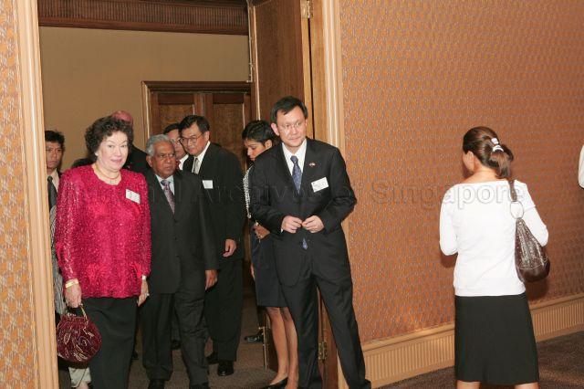 President S R Nathan arriving for private dinner hosted by
